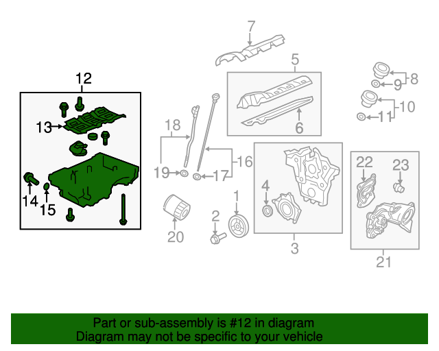 2013-2020 GM Engine Oil Pan 12666371 GM | GMPartsDirect.com