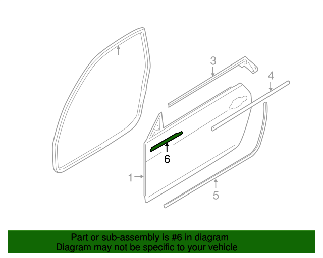 51337157249 - 2007-2013 BMW Front Molding (51-33-7-157-249) | BMW of ...