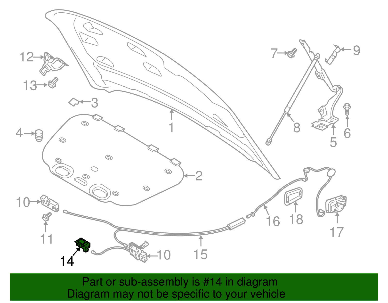 2018-2025 Volvo Safety Catch 31457172 | OEM Parts Online