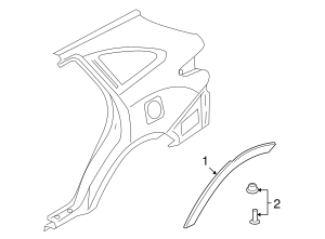 2007-2012 Hyundai Veracruz Wheel Opening Molding 87741-3J000 | QuirkParts