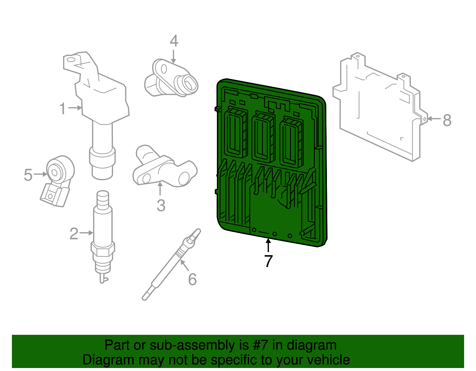 2018-2025 GM Engine Control Module (ECM) 12719250 | GM Parts Center