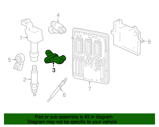 2016-2020 GM Crankshaft Position Sensor 12662536 | QuirkParts