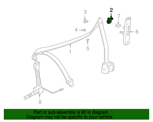 Genuine BMW 72-11-8-411-474 | Retractor Assembly Support | FREE ...