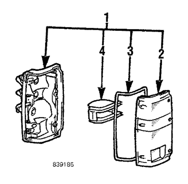 1984-1989 Toyota Rear Lens Combination - PASSENGER SIDE 81551-89133 ...