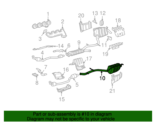 2003-2009 Mercedes-Benz Muffler & Pipe 211-490-41-59 | MB OEM Parts