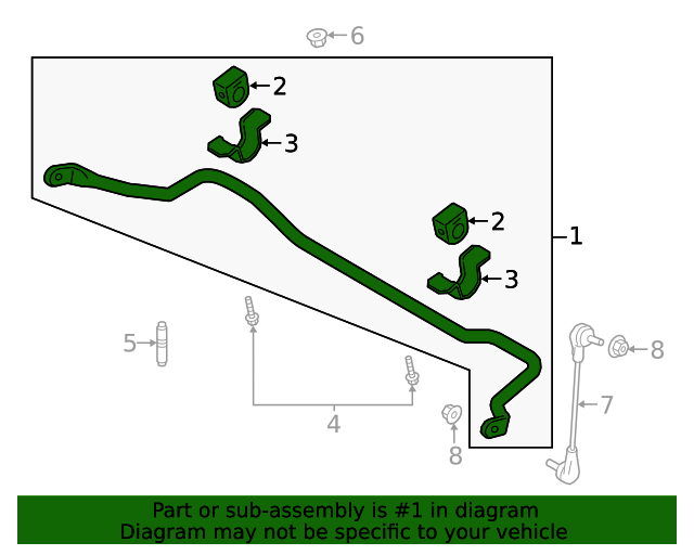 2021-2024 Ford Bronco Stabilizer Bar MB3Z-5482-X | FordPartsOnSale.com