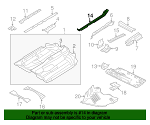 2005-2014 Volkswagen Side Reinforced 1K0-802-308-B | Volkswagen OEM ...
