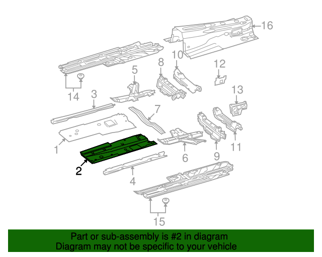213-610-49-02 - Floor Pan 2016-2020 Mercedes-Benz | Mercedes-Benz USA Parts