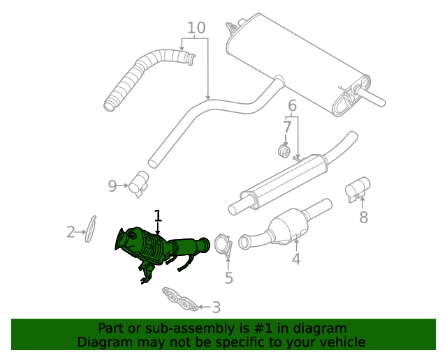 LX6Z-5E212-KZ - Catalytic Converter 2020-2024 Ford | Ford Parts Direct