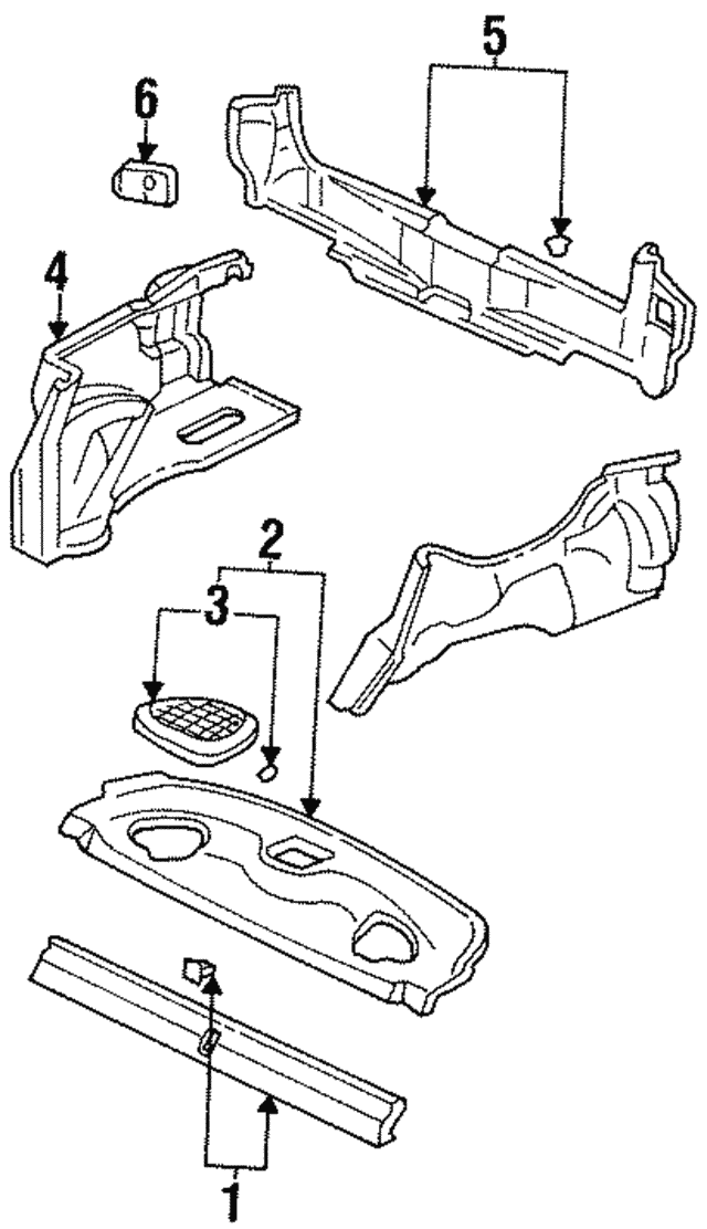 84512-SR8-000ZA - Bulkhead Trim 1993-1995 Honda Civic | Honda Parts Online