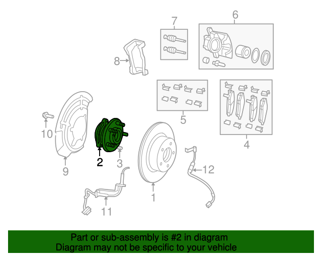 2018-2021 Jeep Hub & Bearing 68272624AC | TascaParts.com
