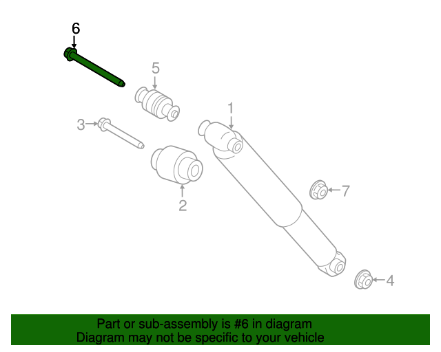 2010-2020 Ford Upper Bushing Upper Bolt -W705048-S442 | TascaParts.com