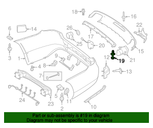 Mercedes-Benz OEM Fender Liner Rivet Part# 000-991-49-40 | OEM Vehicle ...