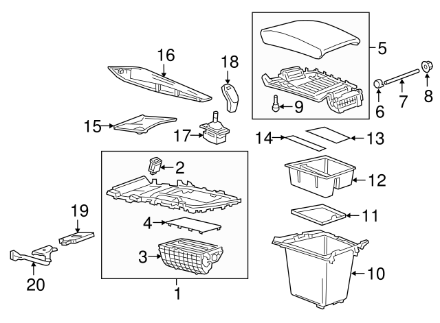 2018-2022 Buick Enclave Front Floor Console Auxiliary Cooling Duct ...