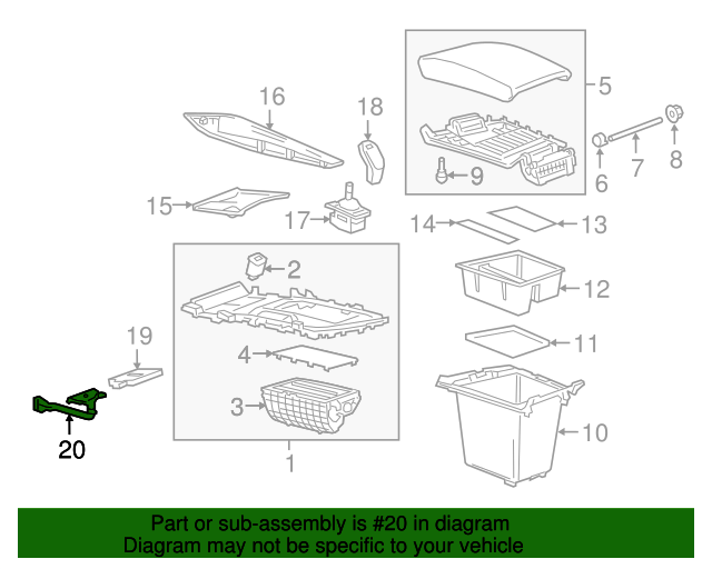 2018-2022 Buick Enclave Front Floor Console Auxiliary Cooling Duct ...
