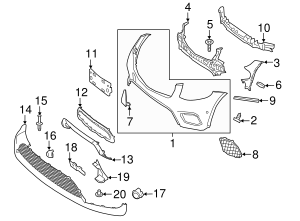 253-885-08-02 - Bumper Cover Cap - 2019 Mercedes-Benz | BuyMercedesPartsNow