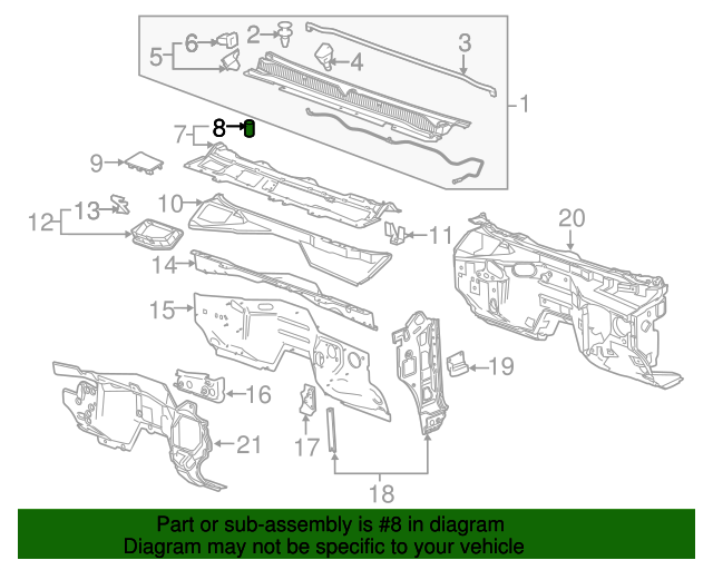 2015-2020 GM Multi-Purpose Stud 11609625 | GMPartsDirect.com