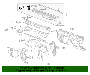 22799549 - Driver Side Air Inlet Grille Panel Extension 2015-2020 ...
