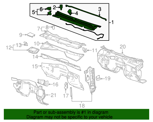 2015-2020 Cadillac Black Air Inlet Grille Panel 23454606 GM ...