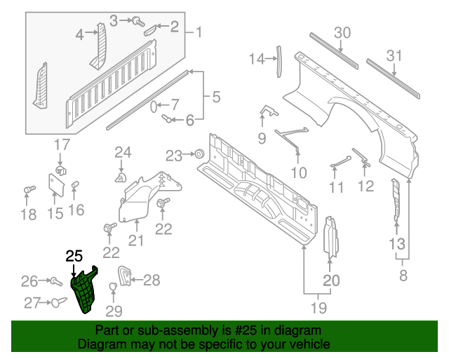2016-2019 Nissan Rear Shield - Passenger Side (RH) 93830-EZ00A ...