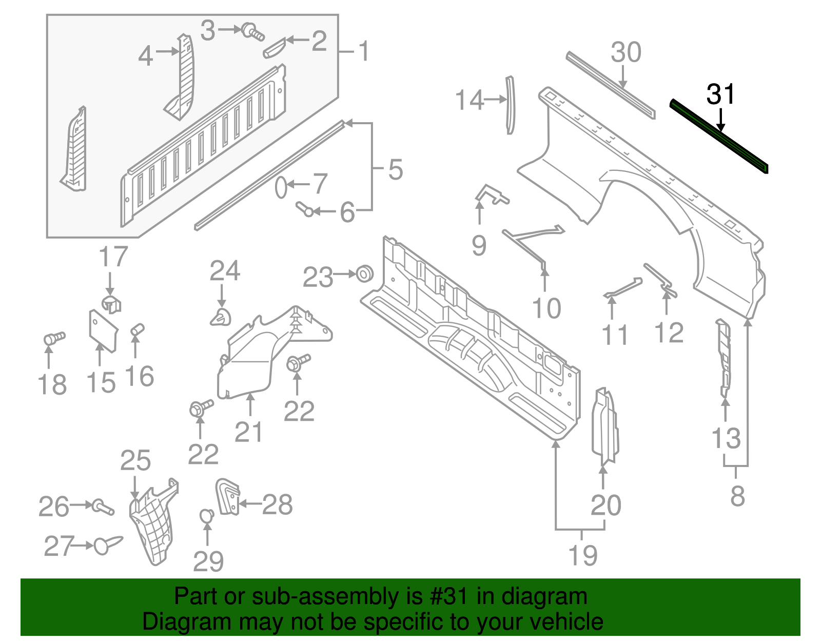 2004-2024 Nissan Rear Channel 93394-ZJ00A | Bill Kay Nissan Parts