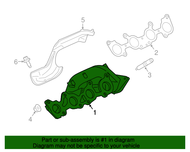 Genuine OEM Ford Part - Exhaust Manifold FL3Z-9431-A | Genuine OEM Ford ...