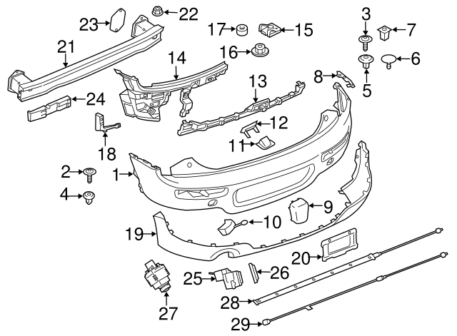 51-12-7-379-888 - Center Support 2016-2022 Mini Cooper Clubman | Braman ...