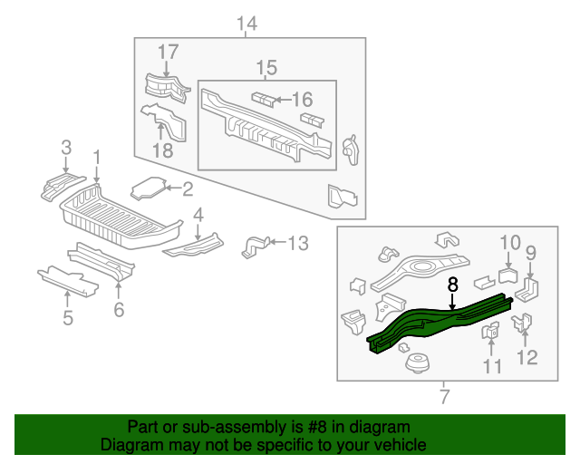 65661-SHJ-A00ZZ - Rail 2005-2010 Honda Odyssey | Honda Parts Online