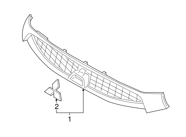 7450B019 - Grille Assembly 2016-2017 Mitsubishi Lancer | Mitsubishi ...