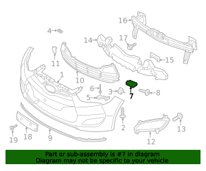 2012-2017 Hyundai Veloster Side Retainer 86514-2V000 | QuirkParts