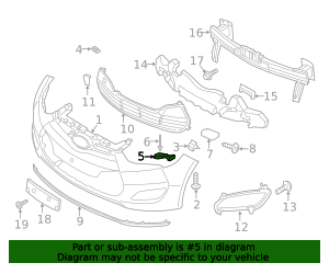 2012-2017 Hyundai Veloster Inner Bracket 86552-2V000 | OEM Parts Online