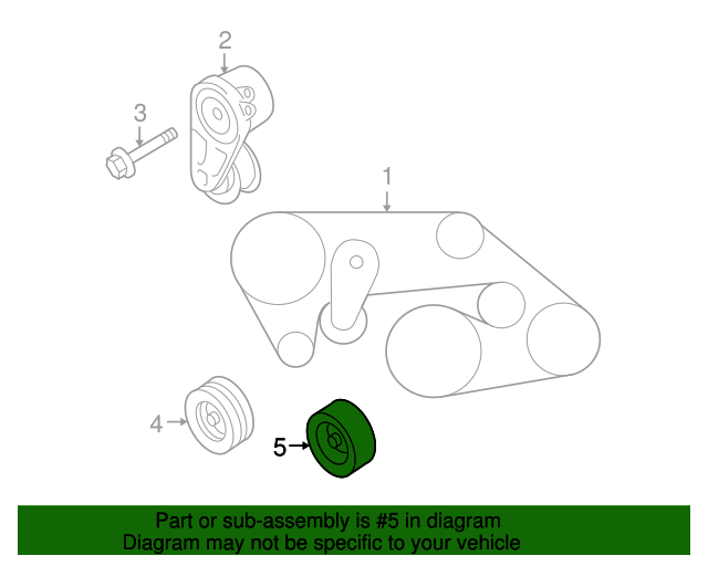 11925-JK21A - Idler Pulley - 2007-2024 Nissan | Nissan OEM Parts Direct