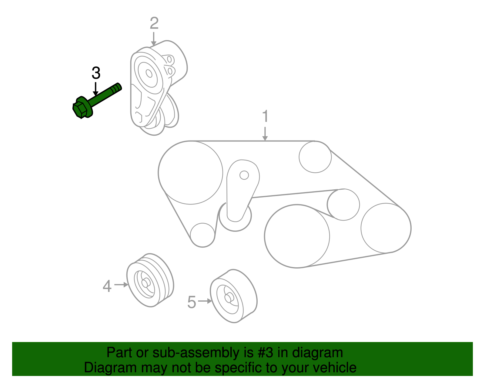 2009-2024 Nissan GT-R Belt Tensioner Bolt 11298-JF00A | My Nissan Part