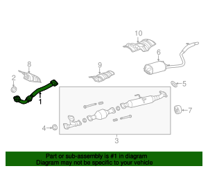 17410-0P230 - Front Pipe - 2011-2016 Toyota Sienna | OEM Genuine Toyota ...
