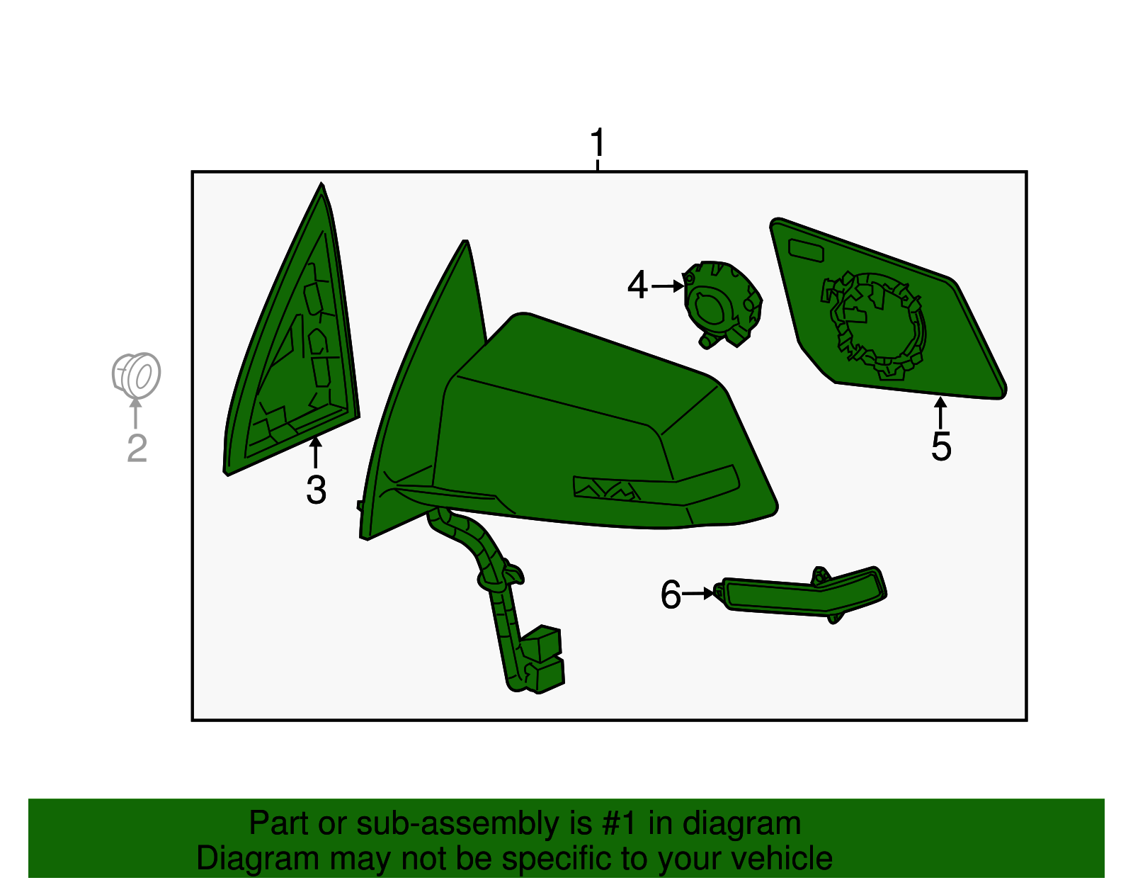 Buy Genuine GM Auto Parts - Mirror (Part # 23329907) | GM Parts Store