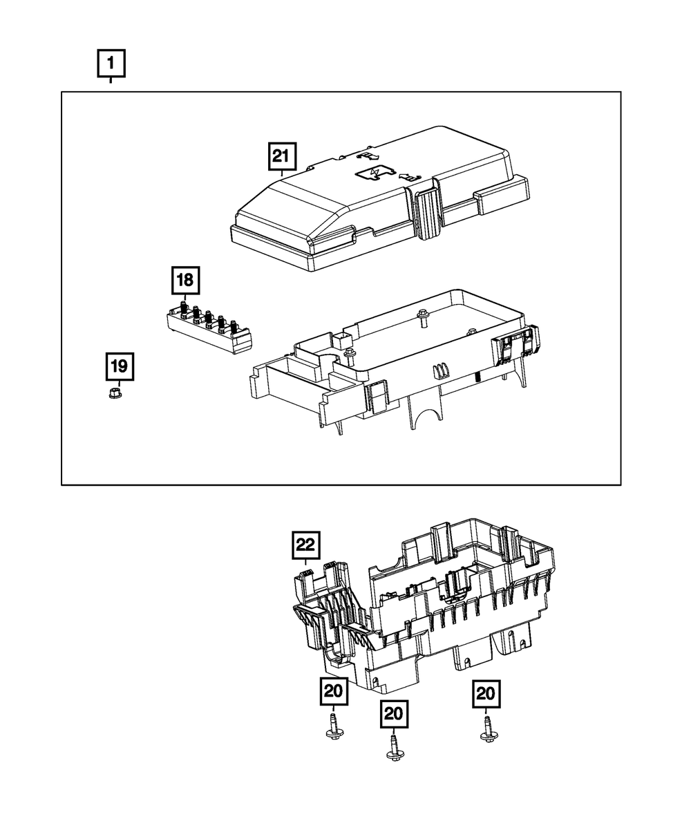 2019-2022 Jeep Cherokee Power Distribution Center 68351954AG | Mopar eStore