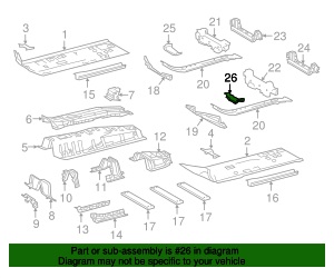 2018-2022 Toyota C-HR Cross-Member Extension 57189-F4010 | Sparks Parts