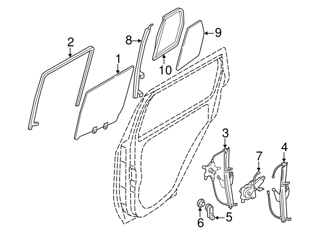 80763-U7400 - Window Handle Seal 1986-2000 Nissan | Nissan Parts ...