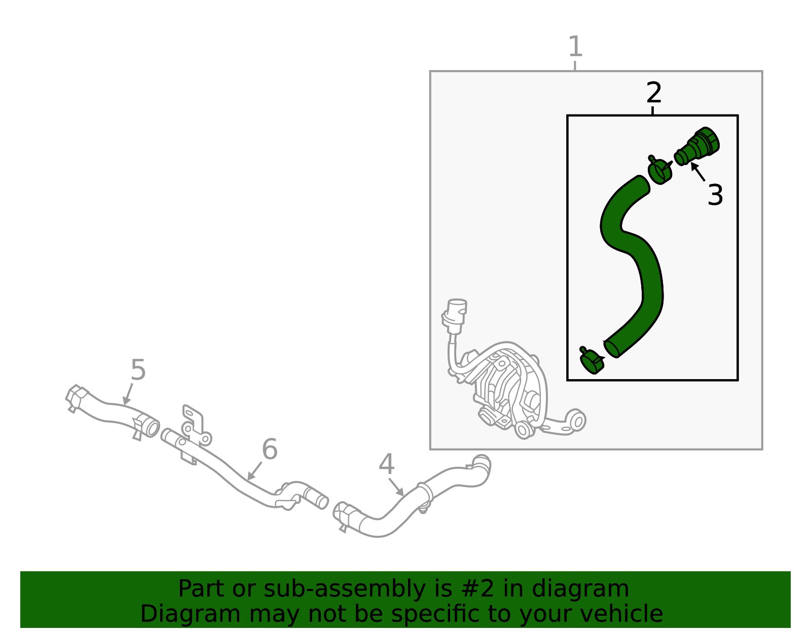 2017-2022 Kia HVAC Heater Hose 97311-G2000 | QuirkParts