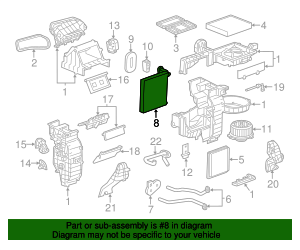 2015-2016 Chevrolet Spark EV Air Conditioning Evaporator Core 94524464 ...