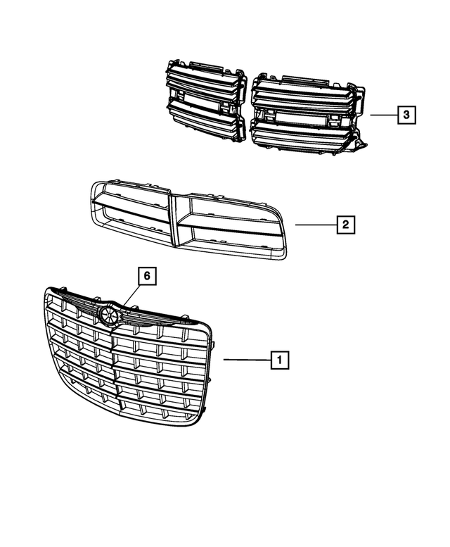 2007-2008 Chrysler 300 Radiator Grille 4805926AC | Mopar eStore