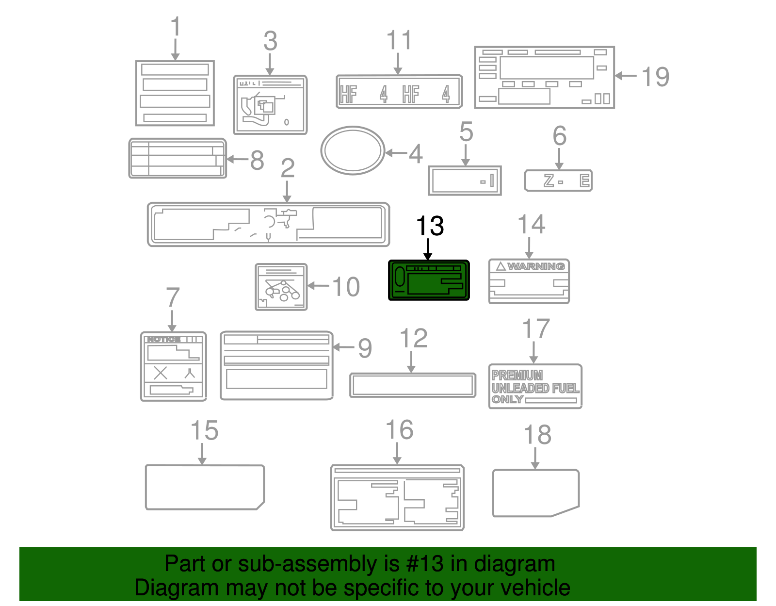 69339-AA020 - Child Lock Label - 1990-2012 Lexus | My L Parts