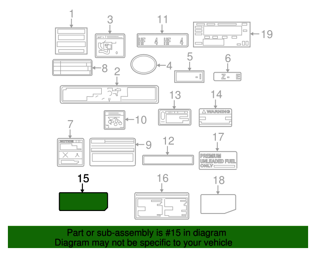 74596-02010 - Air Bag Label - 1997-2009 Lexus | My L Parts