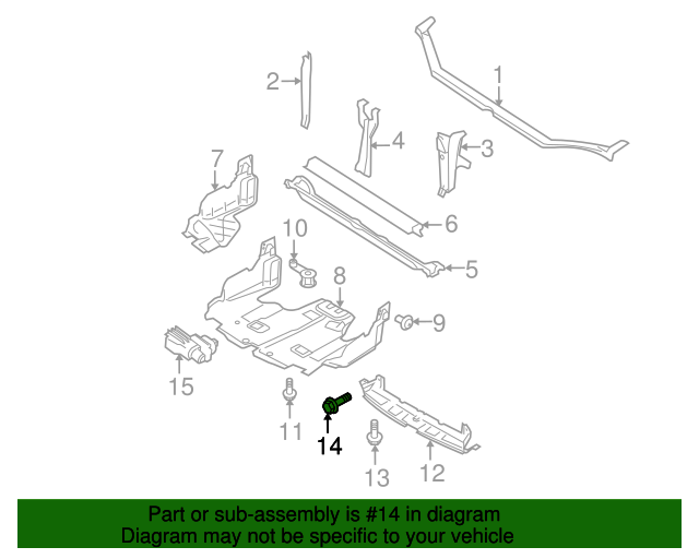 2005-2009 Subaru OEM NEW 2005-2009 Subaru Outback Radiator Support Air ...