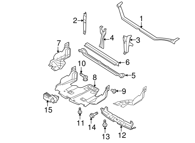 2005-2009 Subaru Lower Tie Bar 51231AG00A9P | Subaru Parts Store