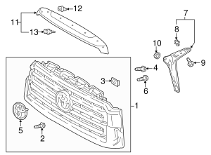 2018-2021 Toyota Sequoia Grille Assembly 53101-0C090 | Toyota Parts Center