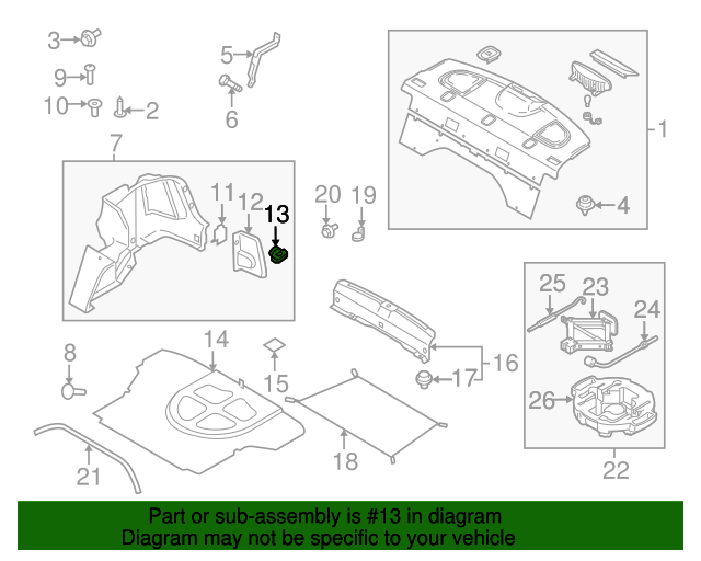 85746-2C500VA - Side Cover Knob 2007-2009 Kia | Kia.Parts Store