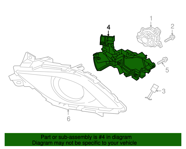 G46L-51-684 - Mount Bracket - 2016 2017 Mazda 6 | Werner Mazda Parts
