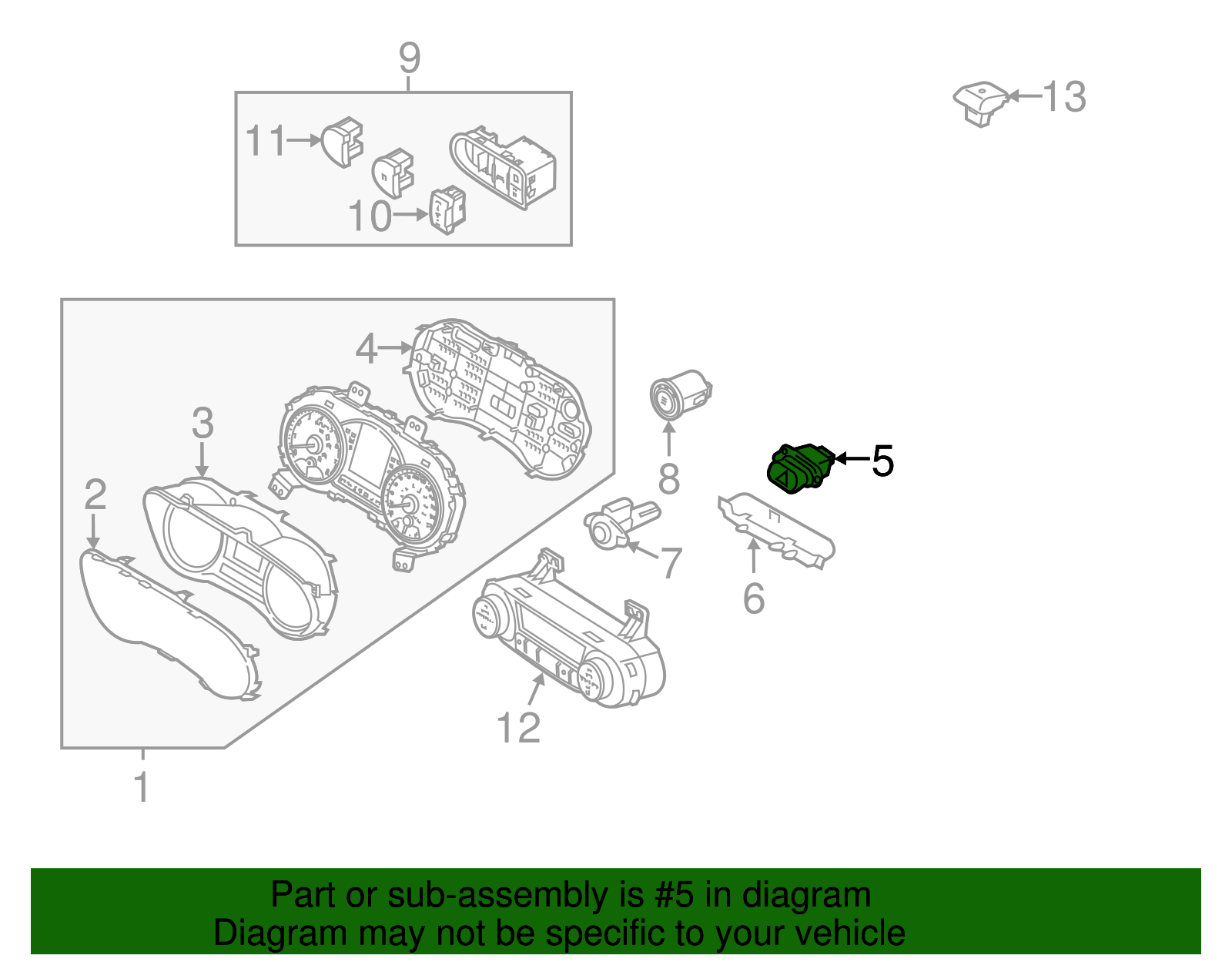 93790-A7000WK - Hazard Switch 2014-2018 Kia | Kia.Parts Store