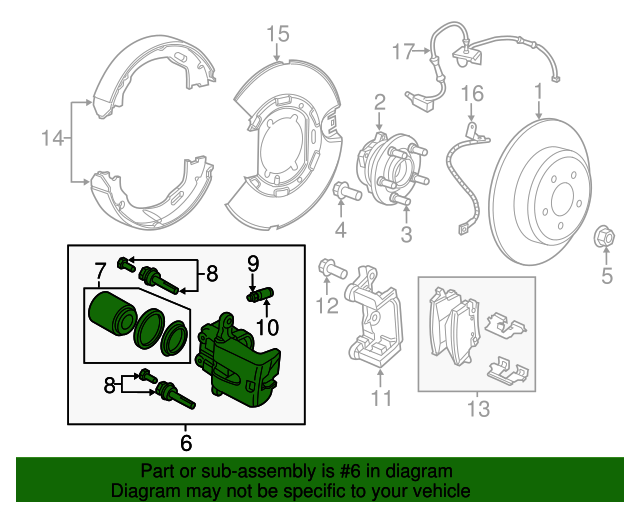 2005-2021 Mopar Disc Brake Caliper - Driver's Side (LH) 5142563AB ...